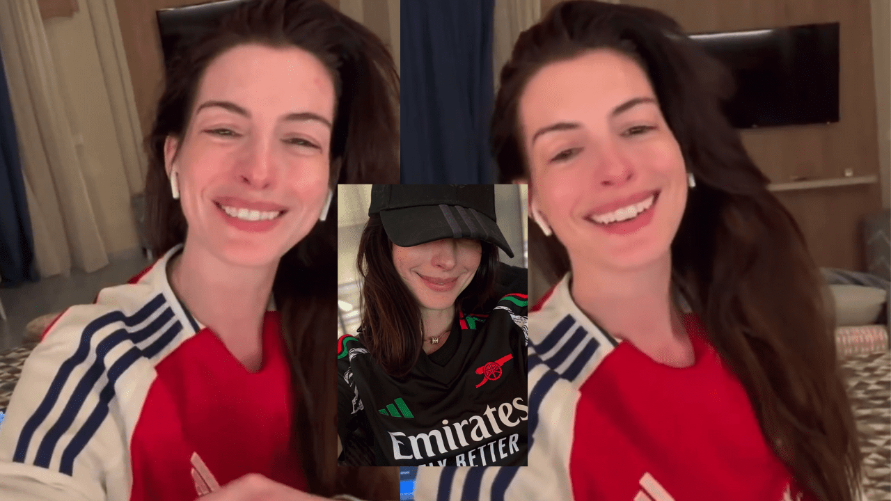 Anne Hathaway celebra como toda una “gunner" la victoria del Arsenal ...