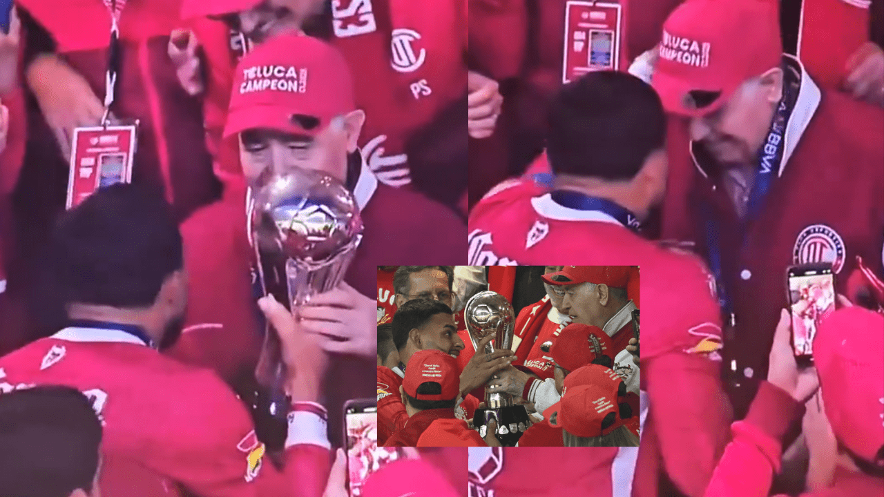 Alexis vega entrega el trofeo del Toluca a Valentín Diez - RexNews