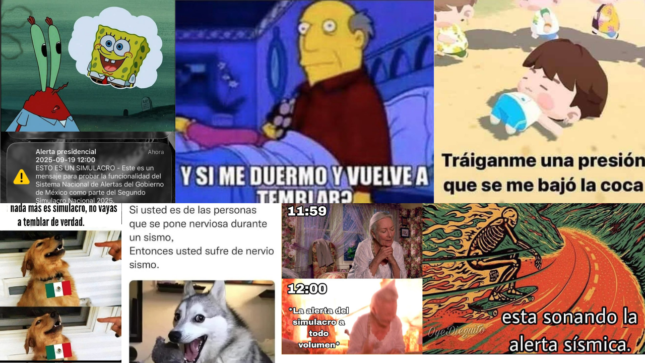 Los mejores memes del Simulacro 2025 por la Alerta Sísmica masiva - RexNews